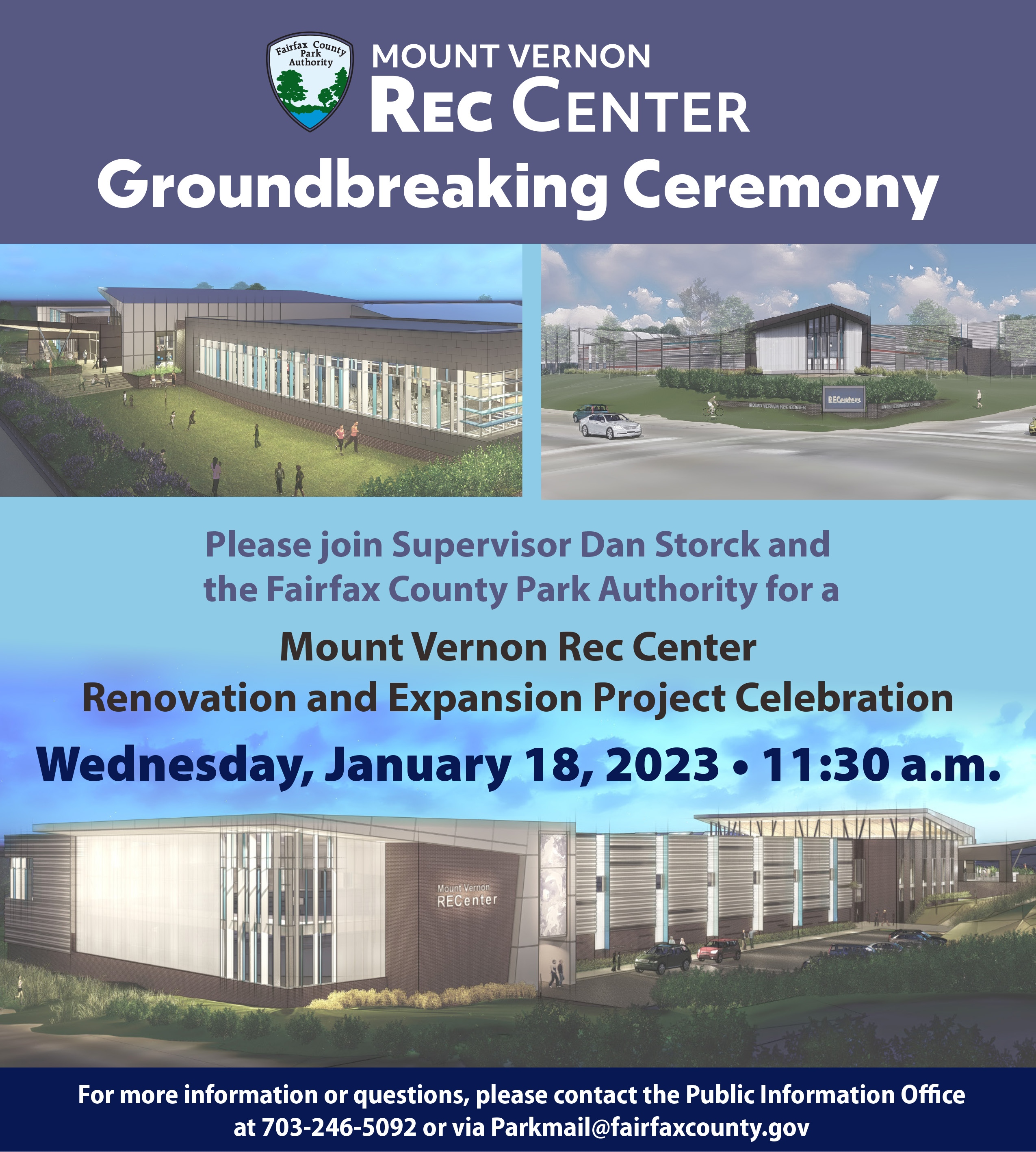 Mount Vernon Rec Center Groundbreaking Ceremony | Board of Supervisors - Mount Vernon